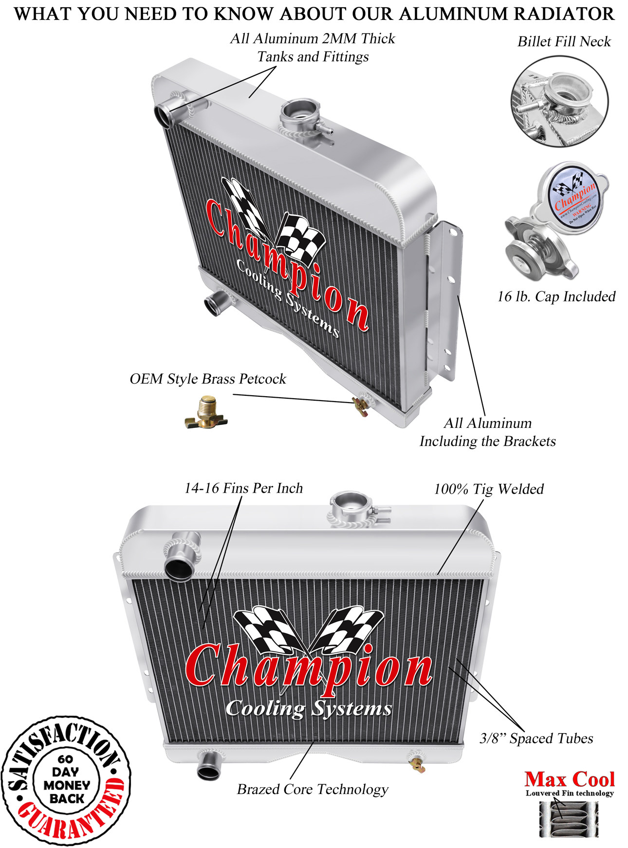 3 Row RS Champion Radiator for 1946 - 1964 Willys | eBay