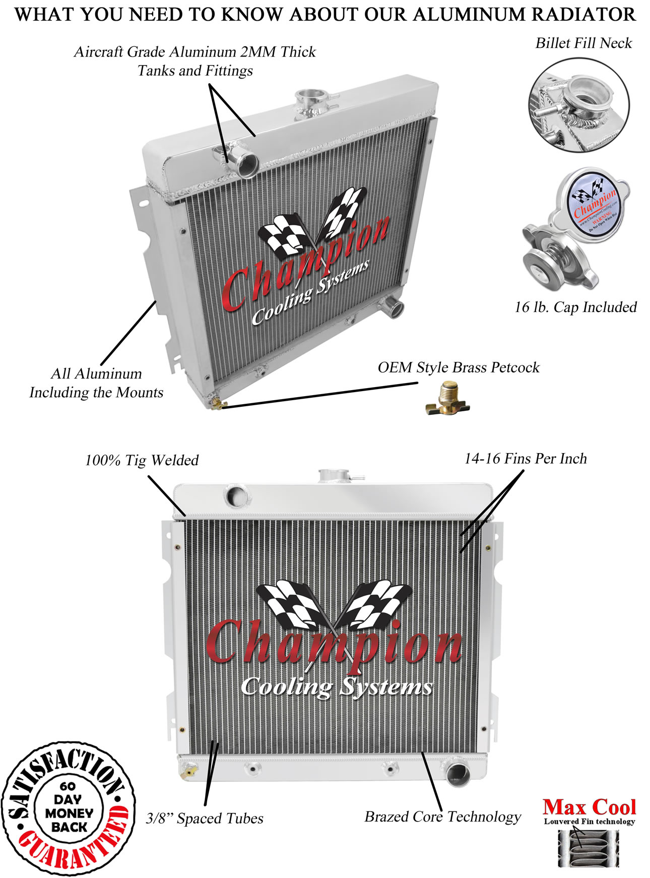 1970 1971 1972 Dodge, Plymouth 4 Row WR Radiator A BODY (Small Block V8 ...