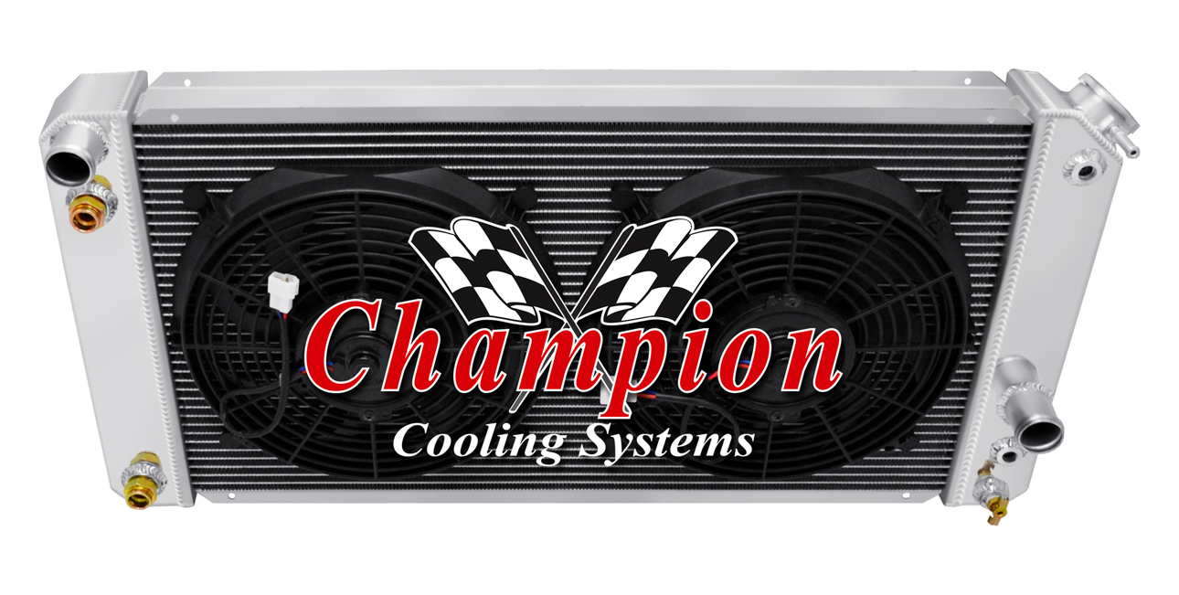 3 Row SZ Champion Radiator,2 12" Fans,Shroud-1986-2005 Chevy S10 Chevy ...