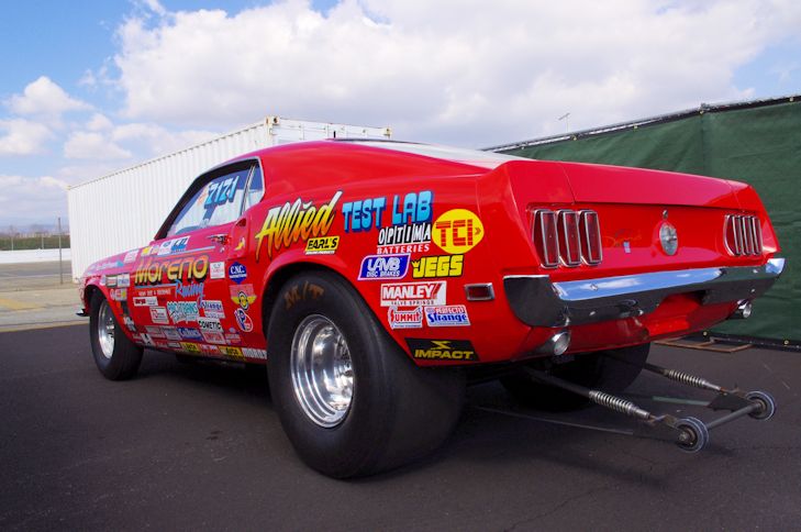 Foldger 1969 Ford Mustang Drag Racing Hot Rod